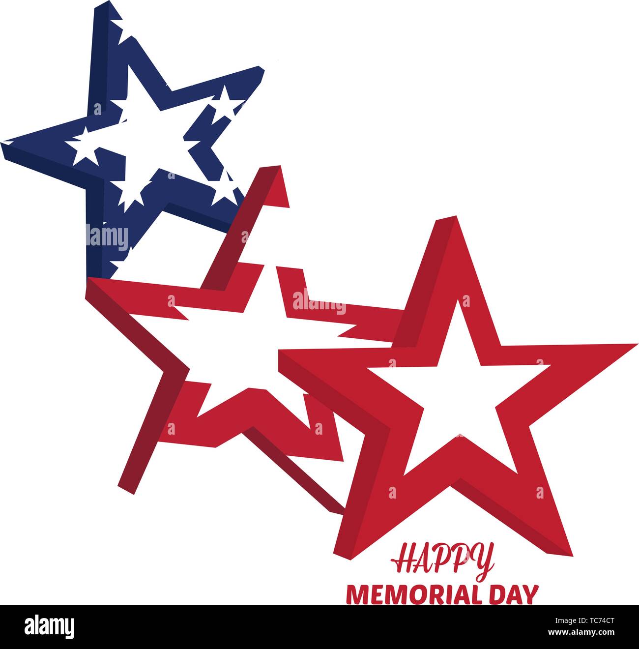 Memorial day banner with a stars - Vector Stock Vector Image & Art - Alamy