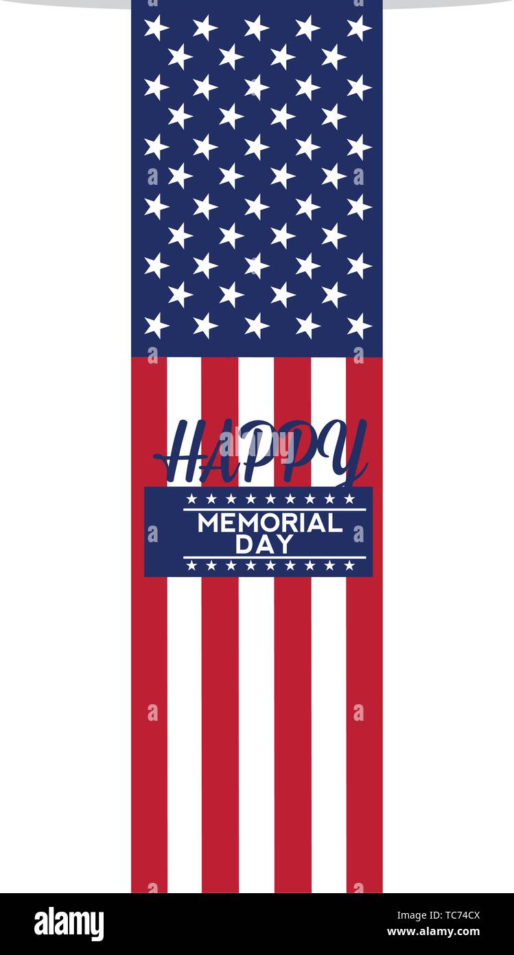 Memorial day banner. Flag of United states - Vector Stock Vector Image ...
