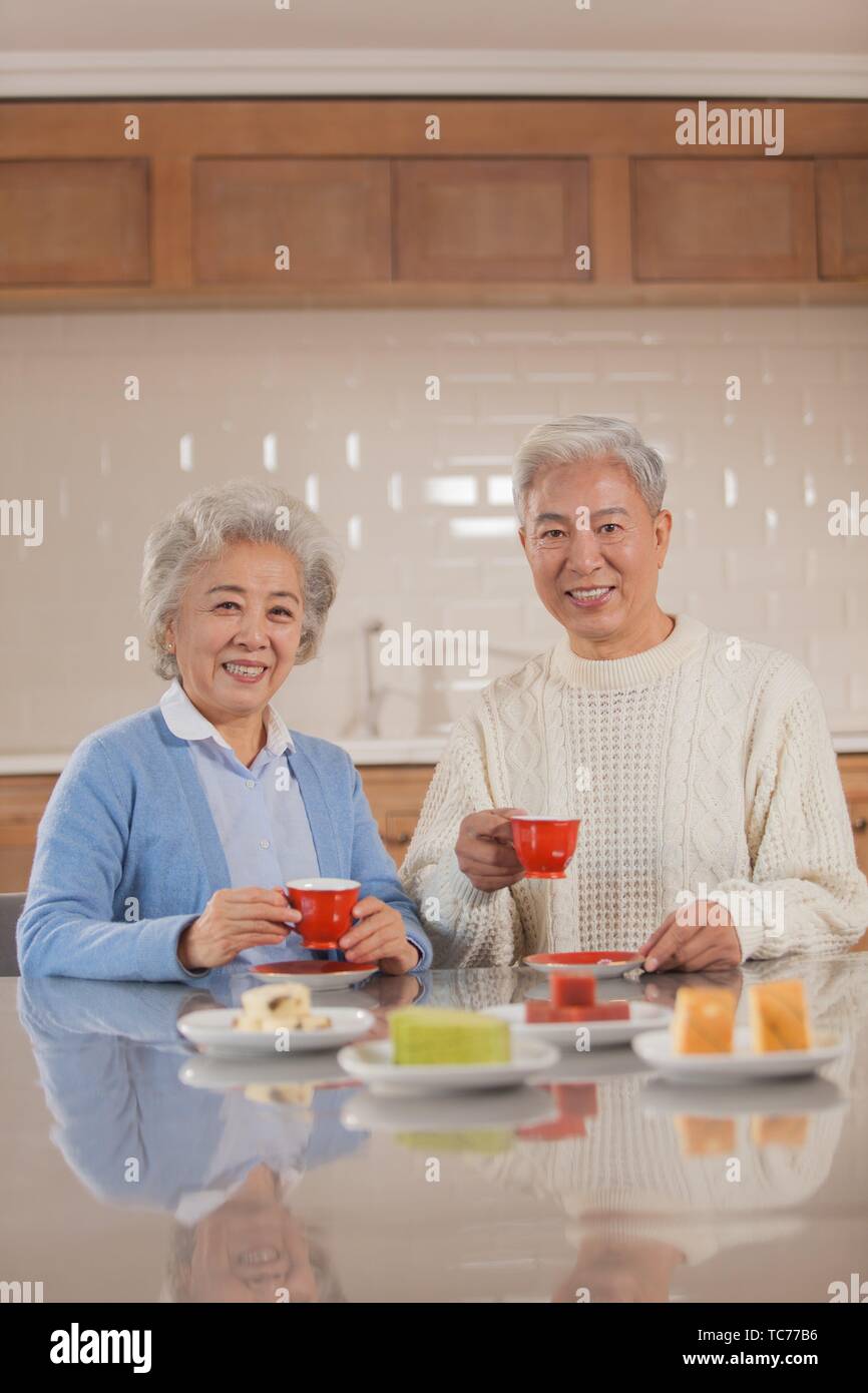 Old age pensioner drinking tea hi-res stock photography and images - Alamy