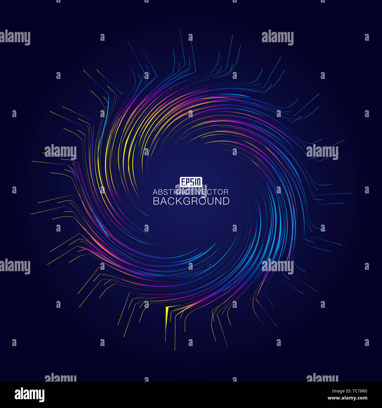 Color gradient lines form spiral abstract graphics Stock Photo - Alamy