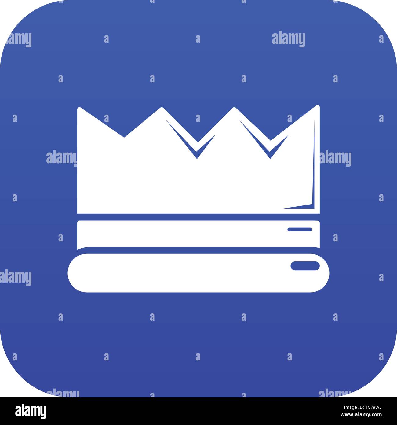 Silver crown icon blue vector Stock Vector Image & Art - Alamy