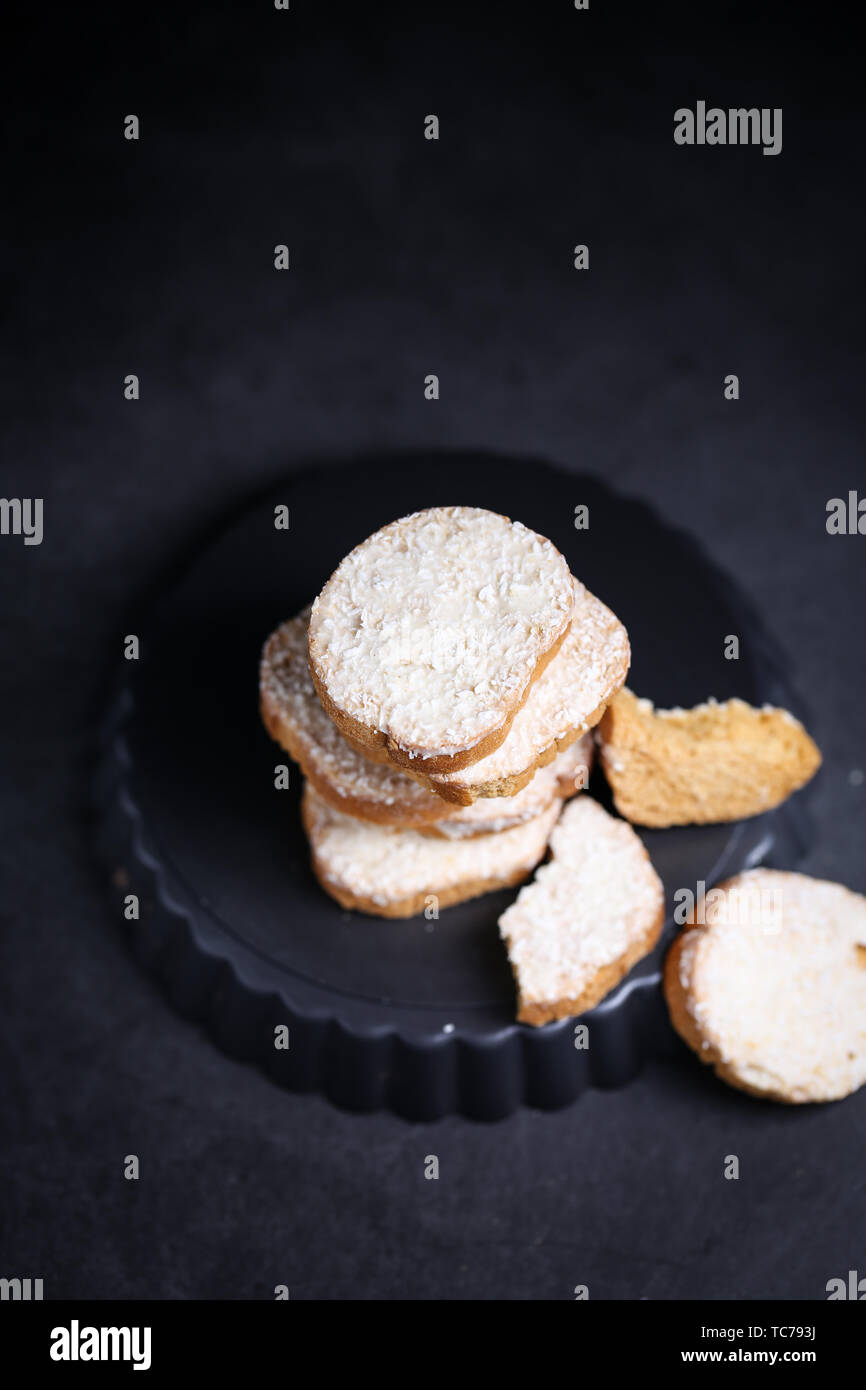 Dried bread biscuits Stock Photo - Alamy