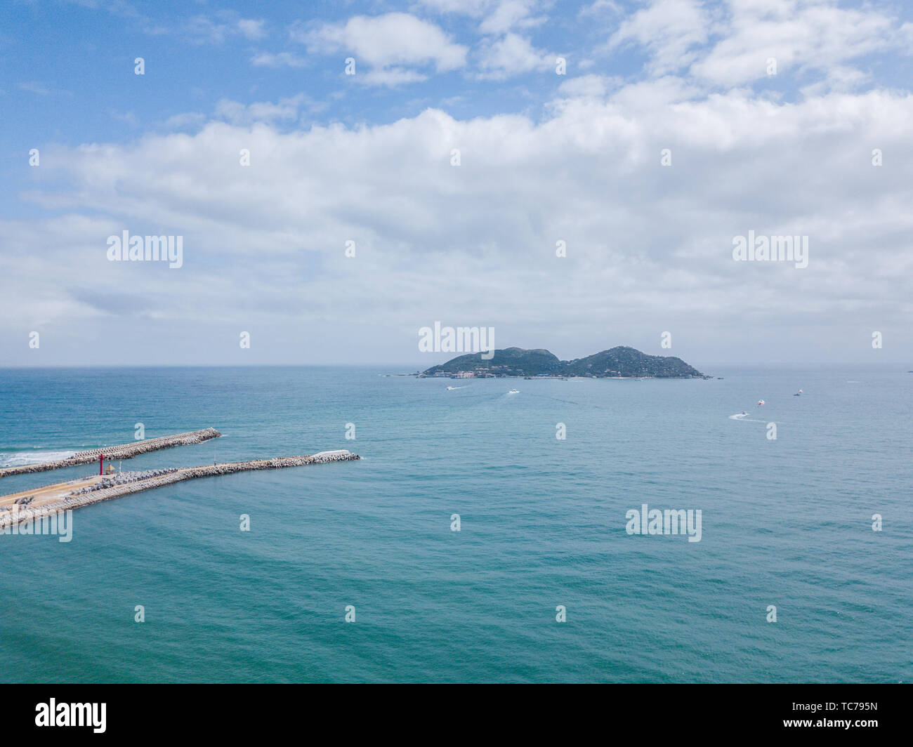 Aerial photo scenery of Sanya Boundary Island Stock Photo - Alamy
