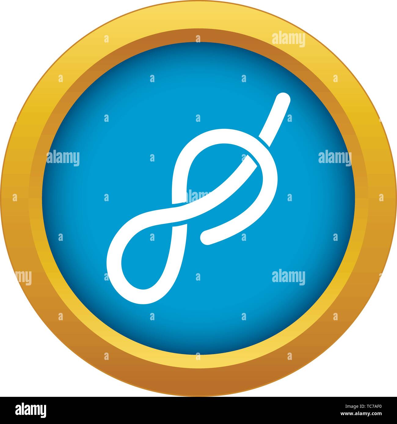 Ship rope icon blue vector isolated Stock Vector Image & Art - Alamy
