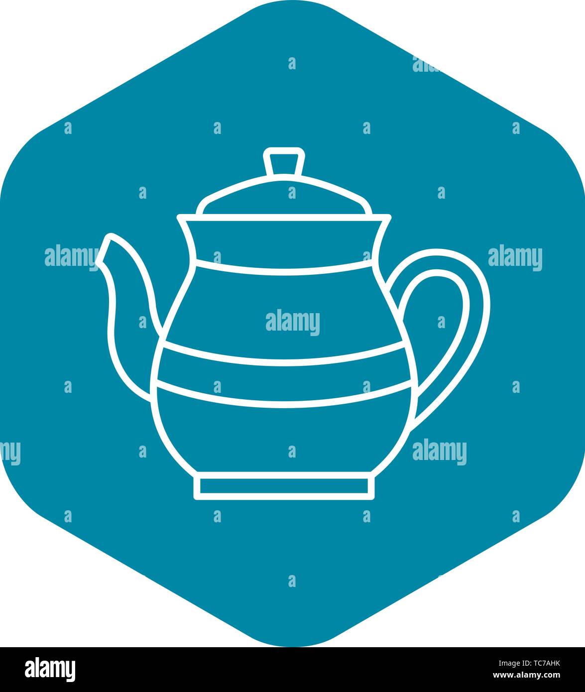Tea pot icon, outline style Stock Vector Image & Art - Alamy