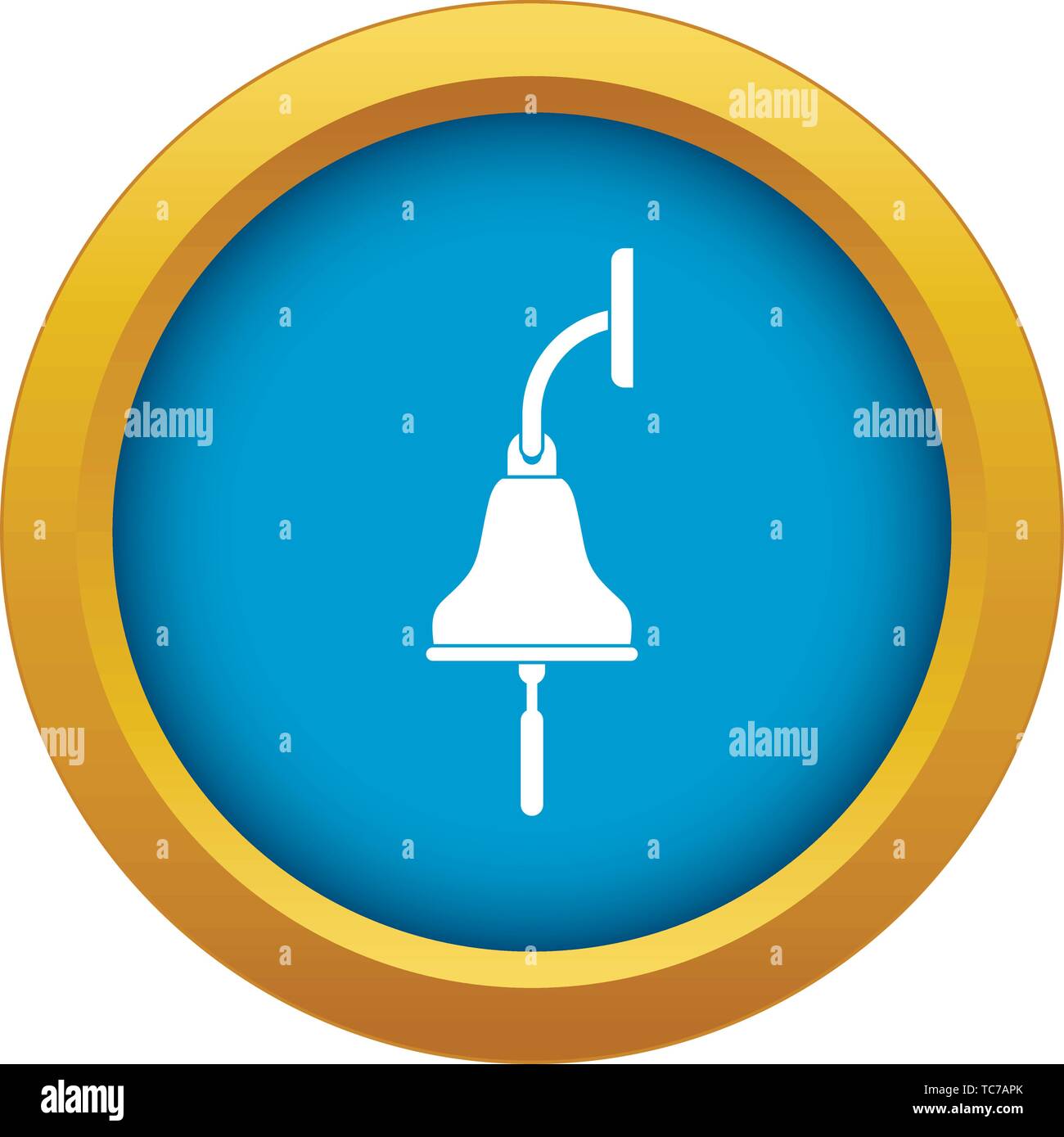 Ship bell icon blue vector isolated Stock Vector Image & Art - Alamy
