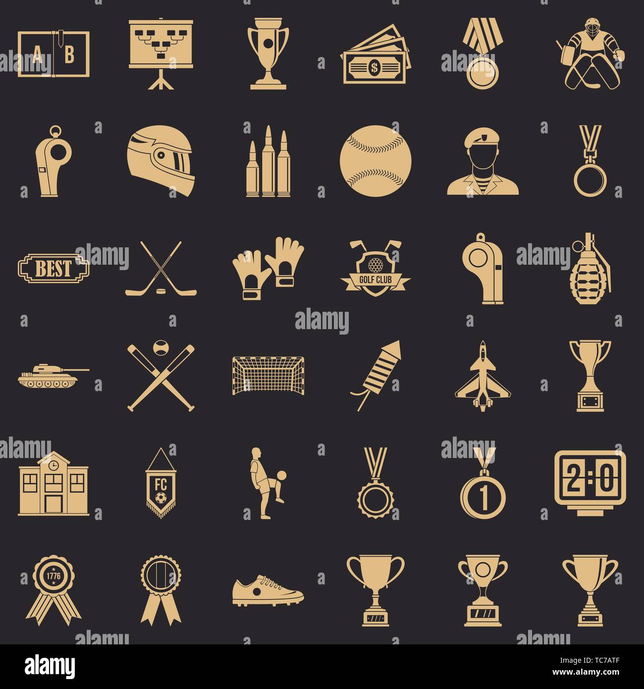 Honorary badge icons set, simple style Stock Vector Image & Art - Alamy