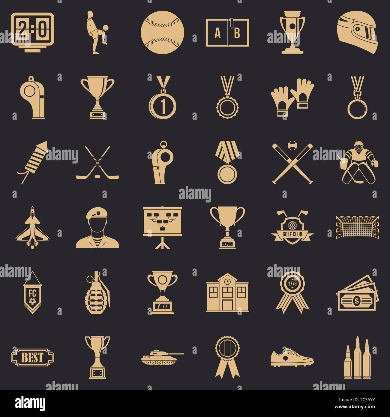 Coin icons set, simple style Stock Vector Image & Art - Alamy