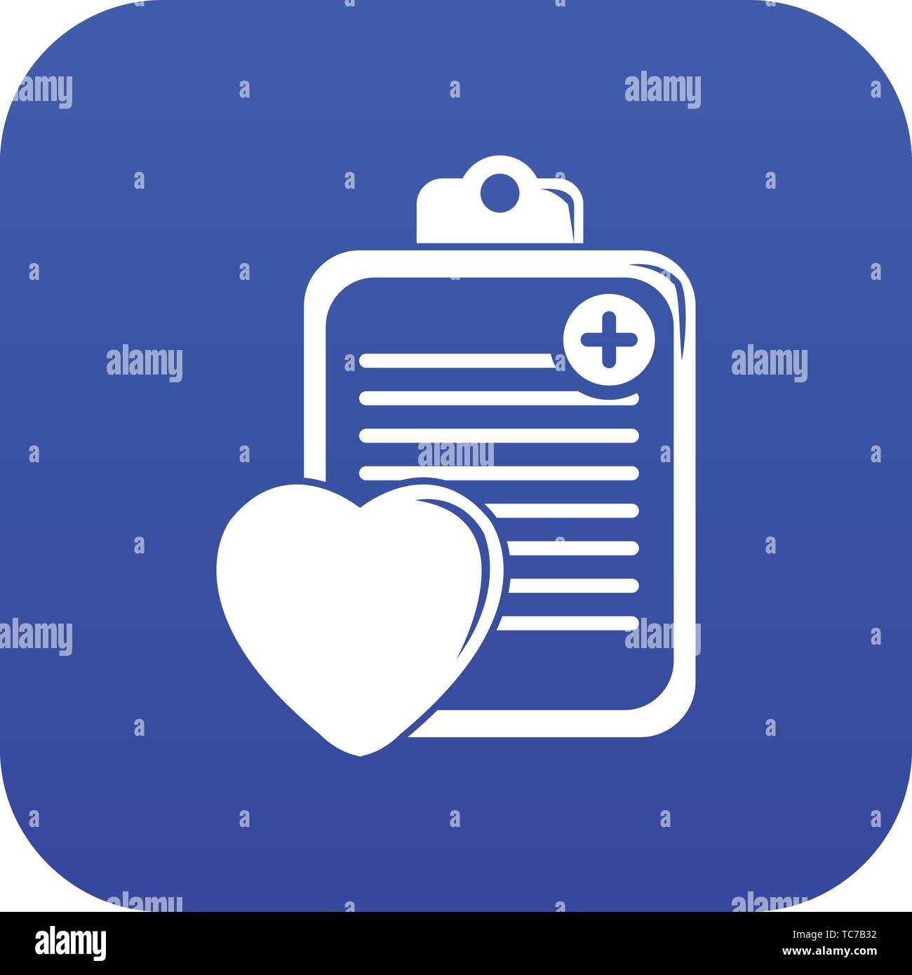 Patient card icon blue vector Stock Vector Image & Art - Alamy