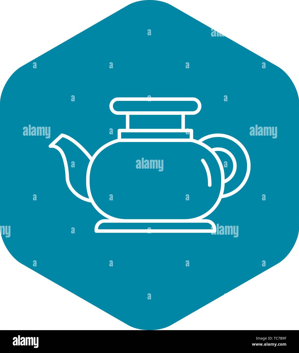 Modern tea pot icon, outline style Stock Vector Image & Art - Alamy
