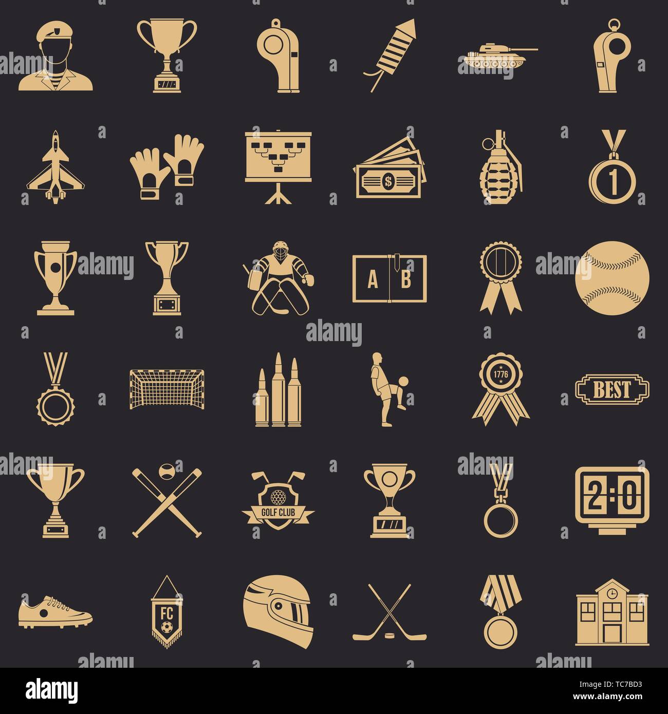 Extra prize icons set, simple style Stock Vector Image & Art - Alamy