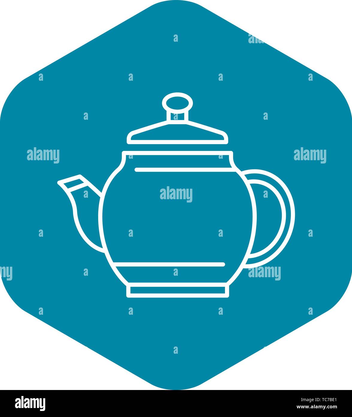 Ceramic kettle icon outline hi-res stock photography and images - Alamy