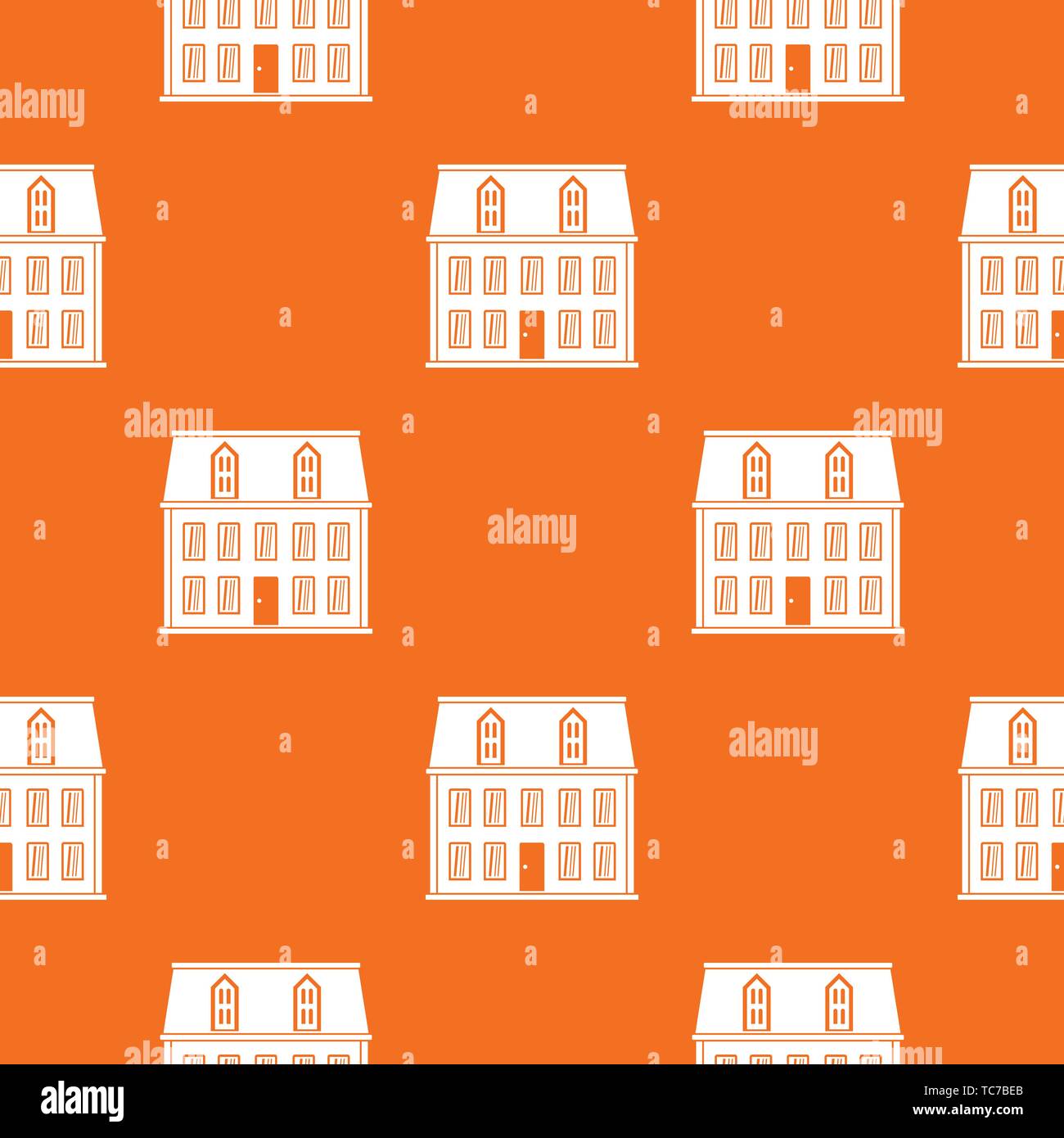 House pattern vector orange Stock Vector Image & Art - Alamy