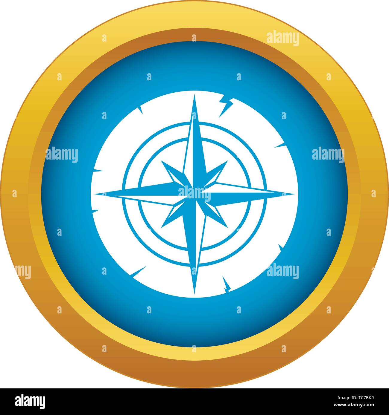 Ancient compass icon blue vector isolated Stock Vector Image & Art - Alamy