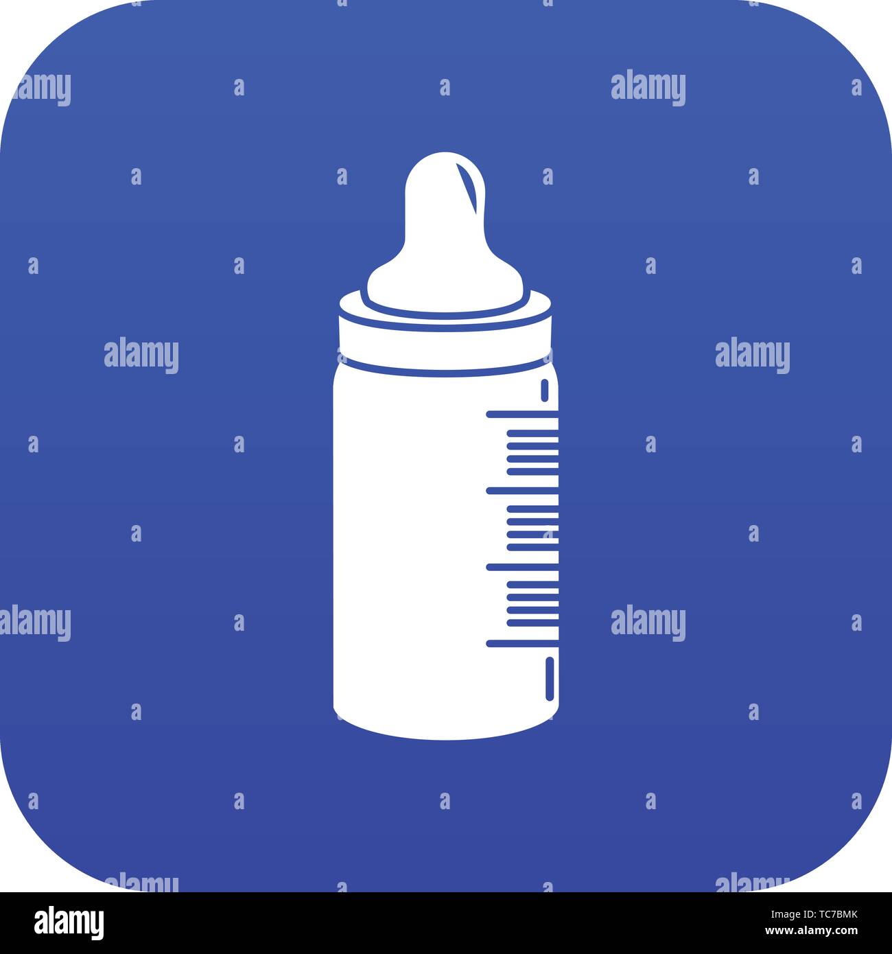 Baby bottle icon blue vector Stock Vector Image & Art - Alamy