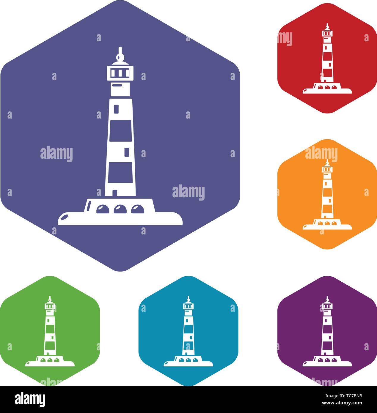 Ocean lighthouse icon, simple style Stock Vector Image & Art - Alamy