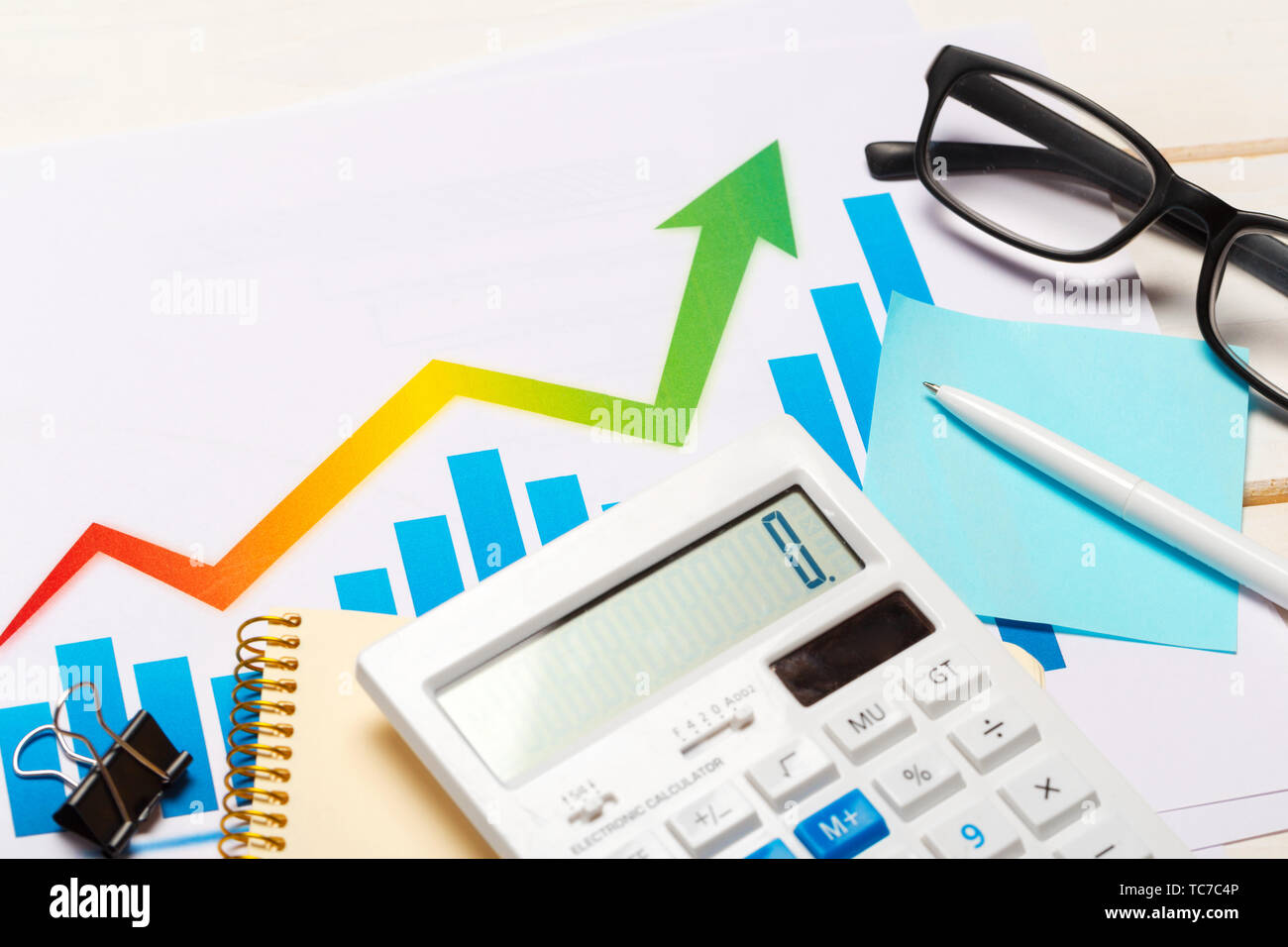 business chart showing financial success Stock Photo - Alamy