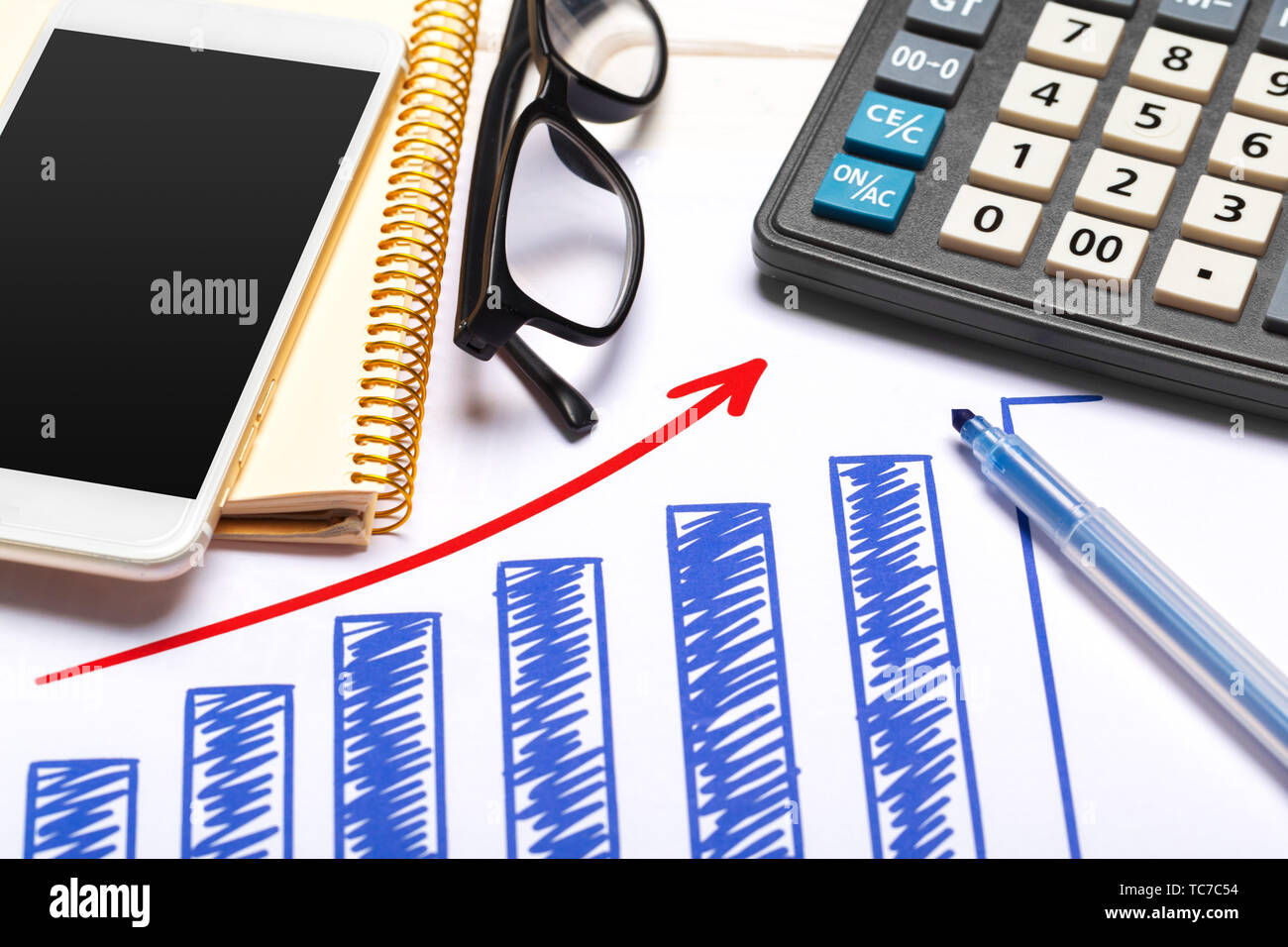 business chart showing financial success Stock Photo - Alamy