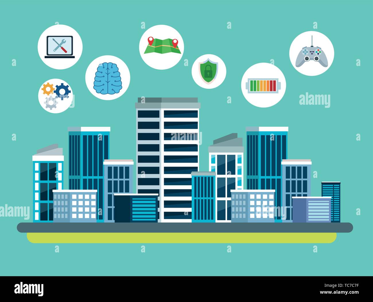 city internet connectivity icon cartoon Stock Vector Image & Art - Alamy