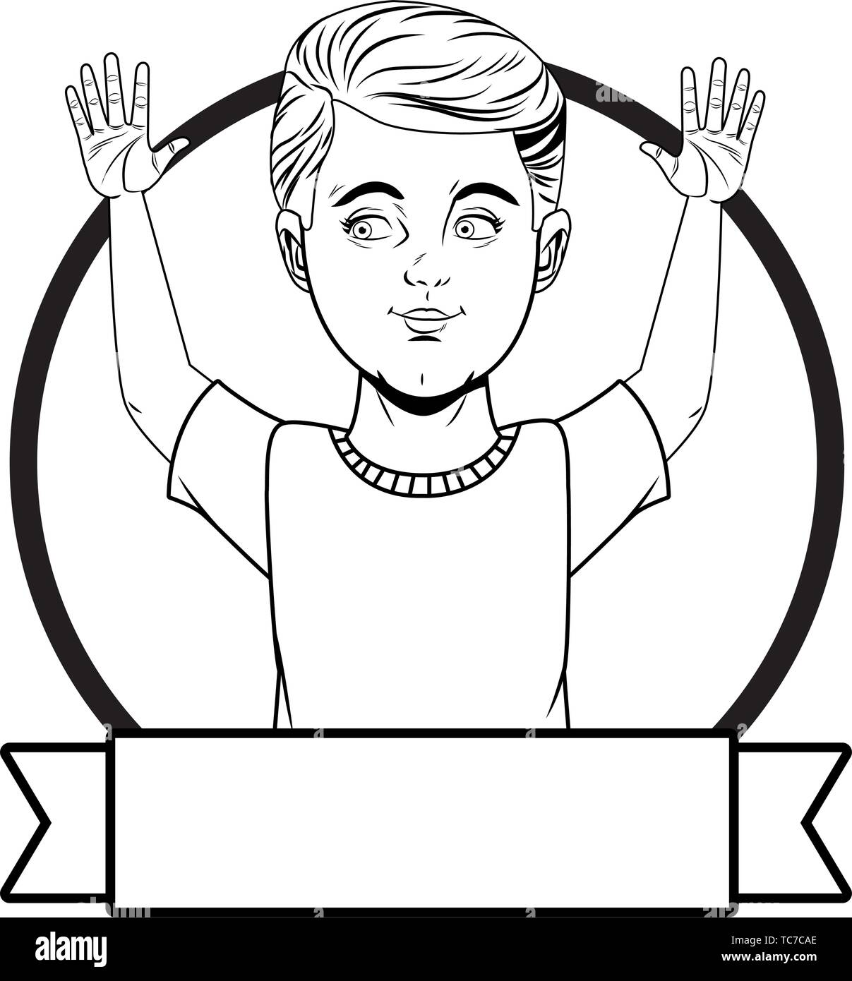 Black children hands up Stock Vector Images - Alamy