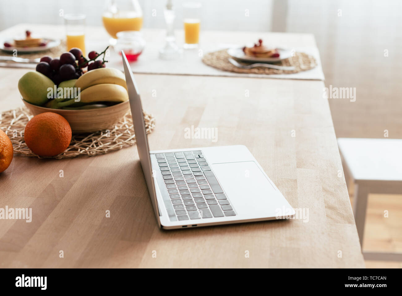 Tropical fruits in the kitchen table hi-res stock photography and ...