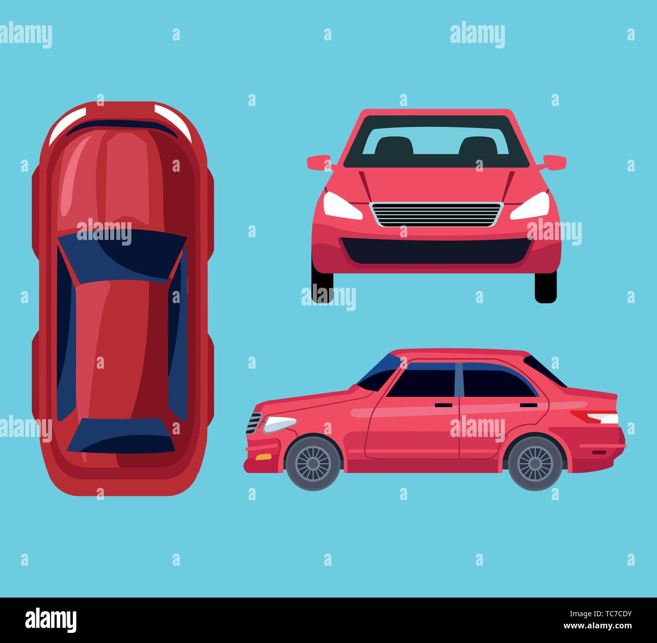 car all views icon cartoon Stock Vector Image & Art - Alamy