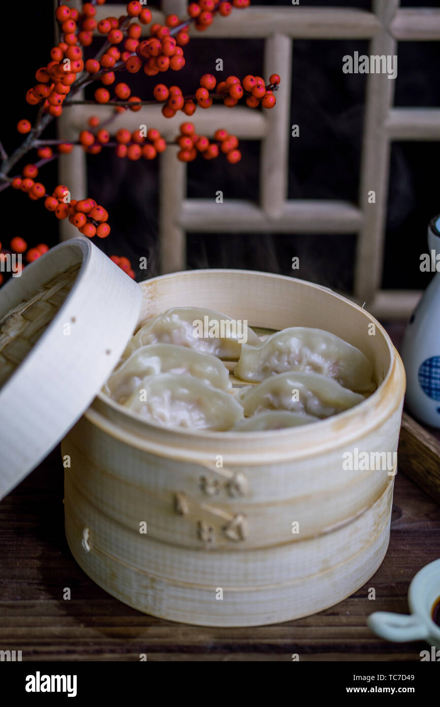 Eat dumplings on the winter solstice Stock Photo - Alamy