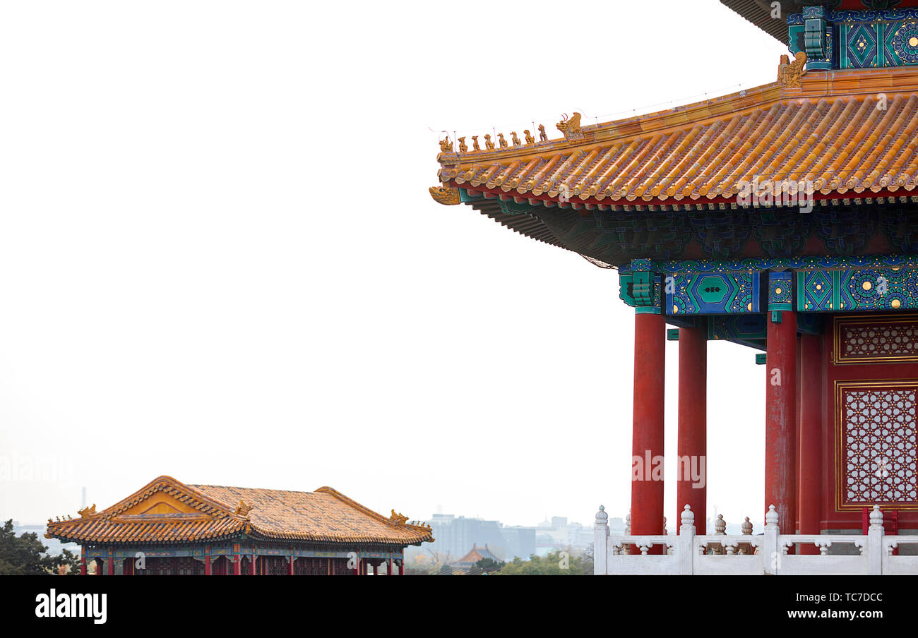Architectural texture of the Imperial Palace Museum in Beijing Stock ...