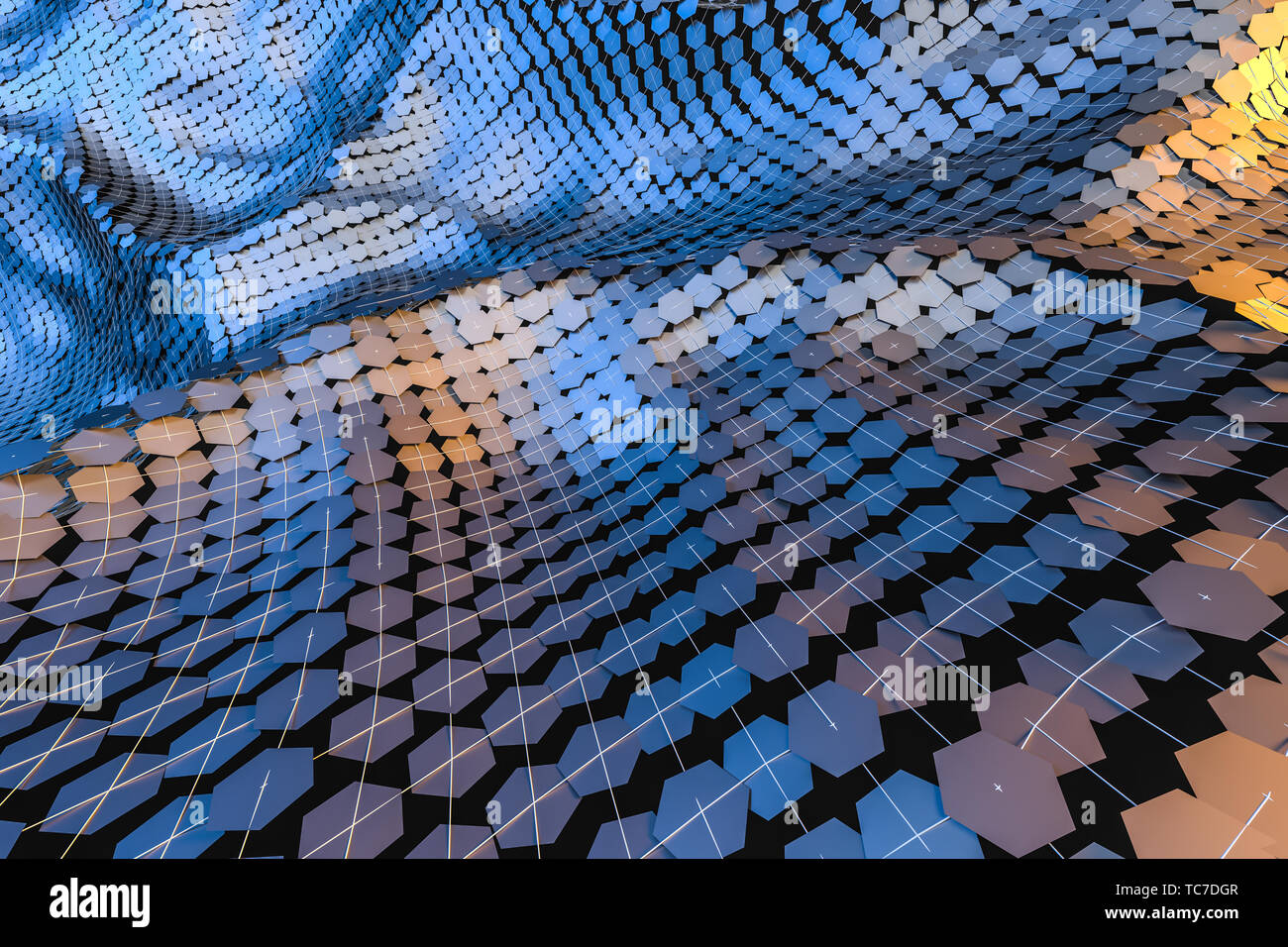 Three Dimensional Rendering Abstract Dots Variable Gradient Background 2041