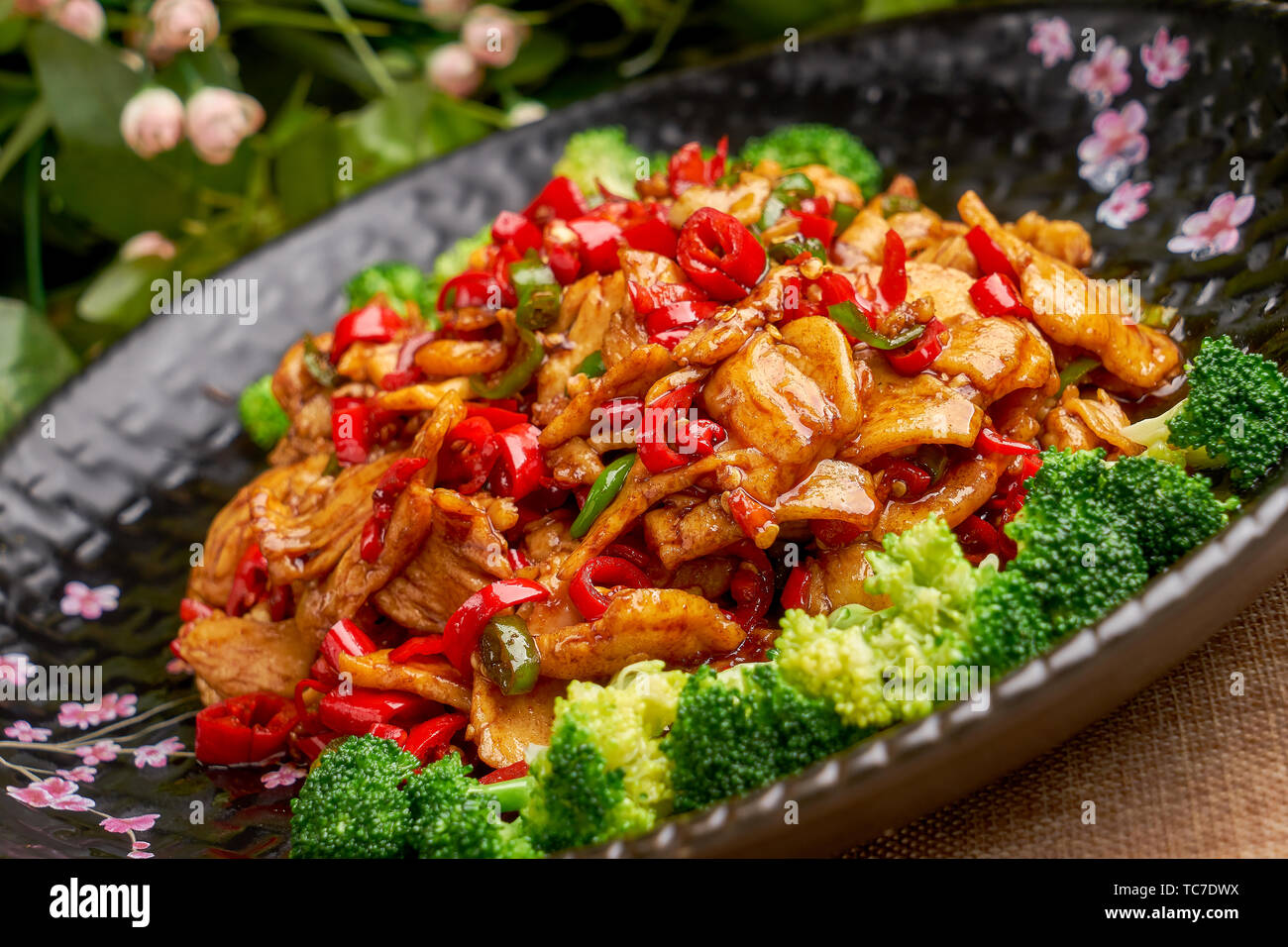 Chinese food, stir-fried soy meat slices Stock Photo - Alamy