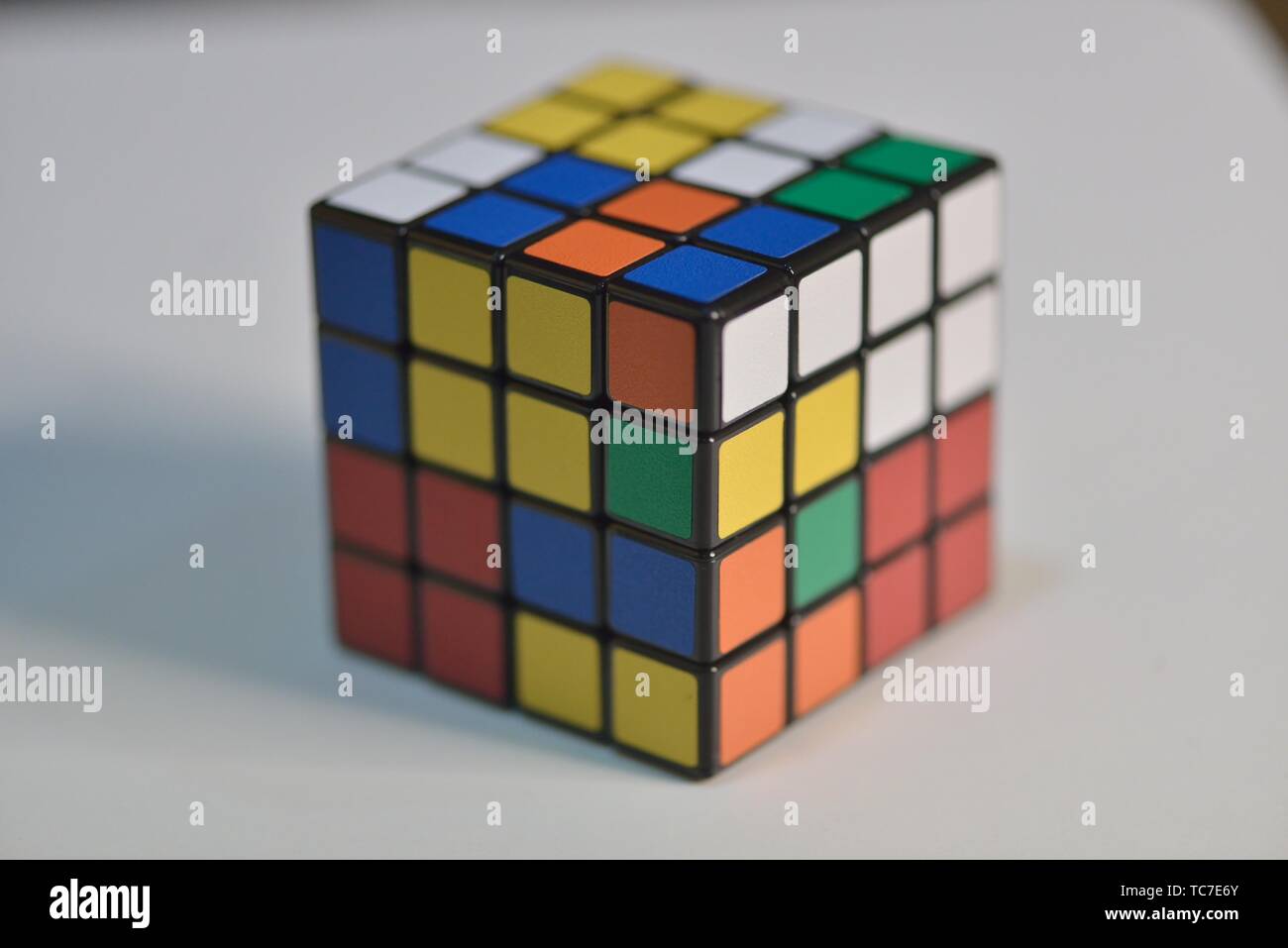 Toy Rubik's Cube still life set for children art design Stock Photo - Alamy