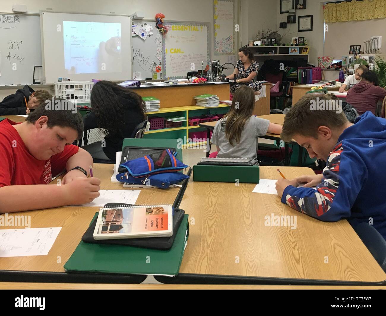 Teacher Taking Notes Classroom High Resolution Stock Photography and ...