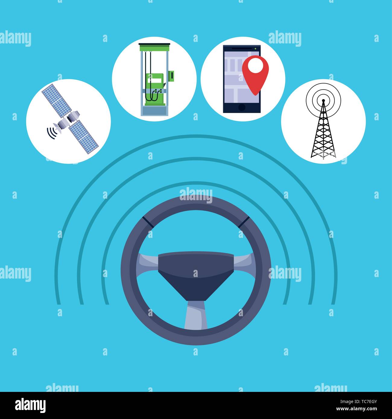 car internet conectivity icon cartoon Stock Vector Image & Art - Alamy