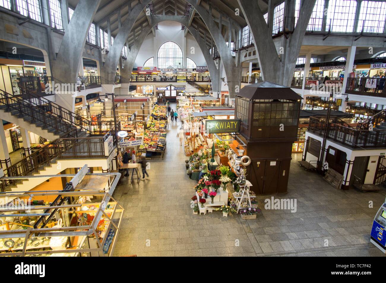 WROCLAW POLAND ON SEPTEMBER 26, 2018: Wroclaw Market Hall Hala Targowa ...