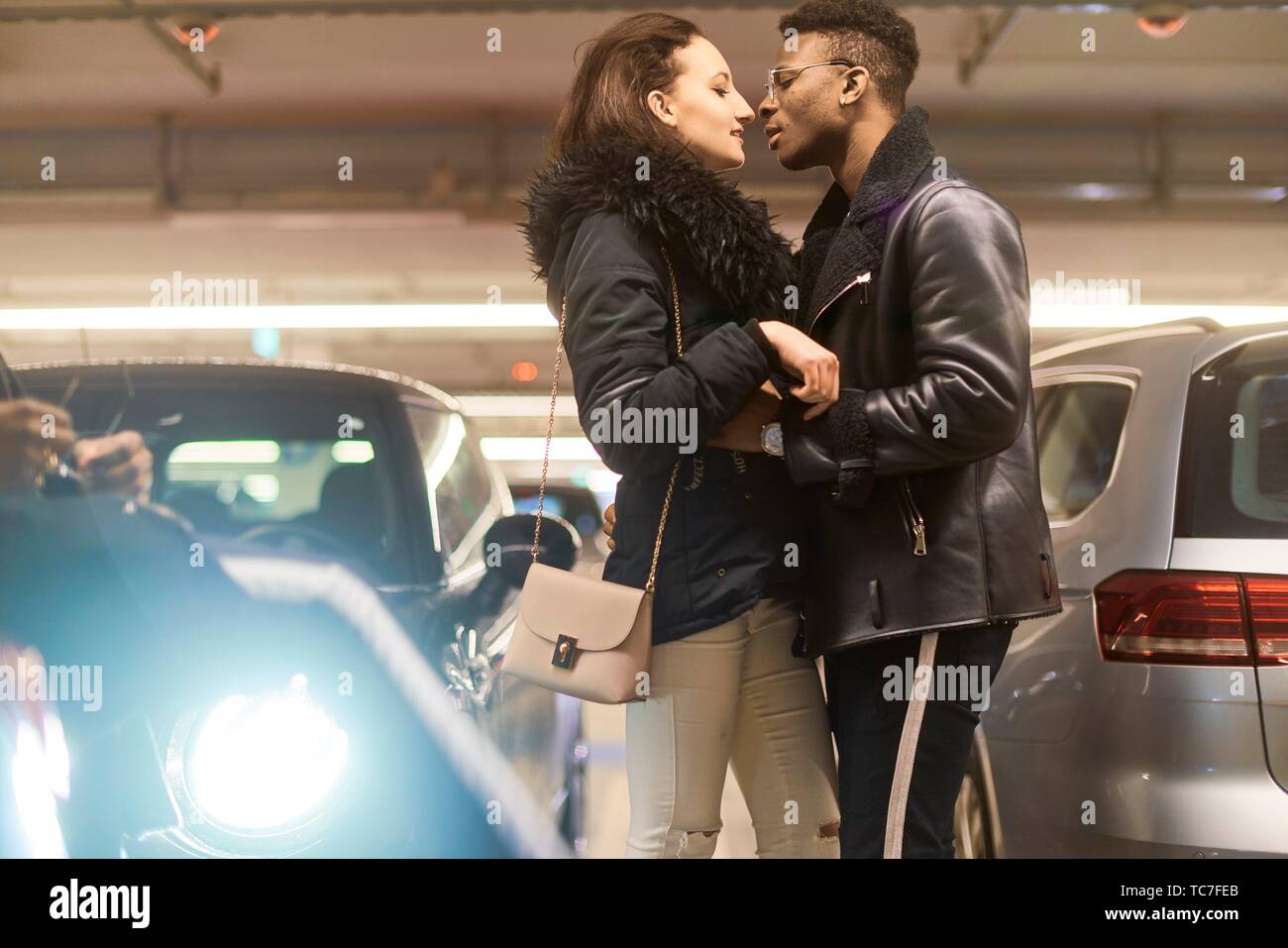 Kissing in car park hi-res stock photography and images - Alamy