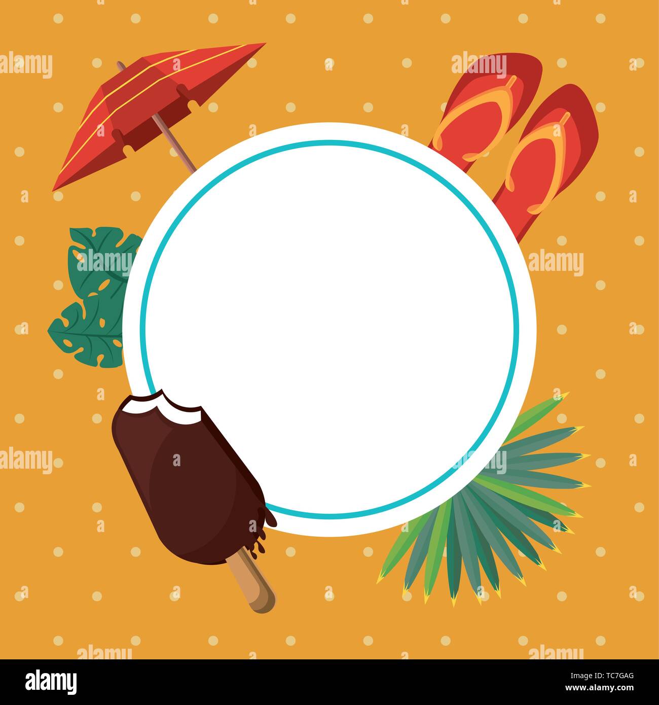 Summer and vacations blank card Stock Vector Image & Art - Alamy