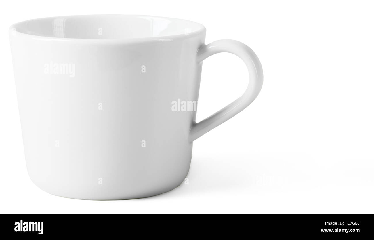 White cup isolated on white background Stock Photo - Alamy
