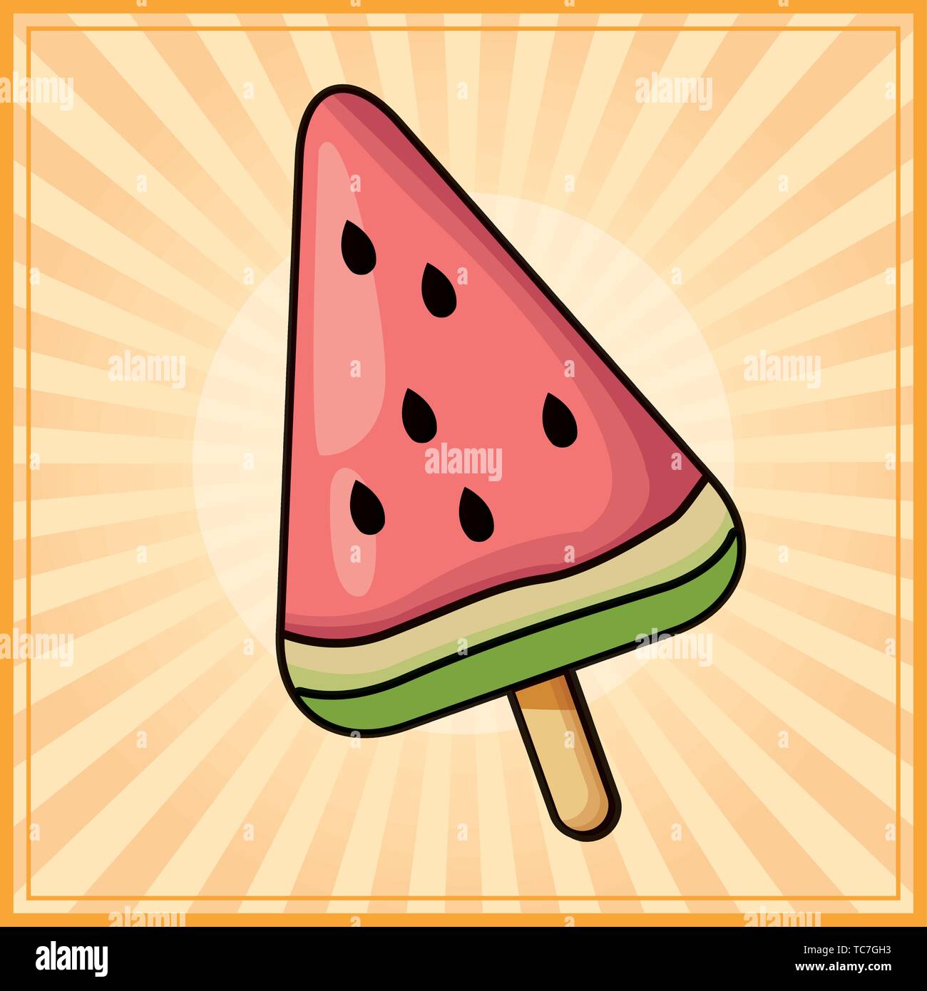 Watermelon popsicle frozen dessert Stock Vector Image & Art - Alamy