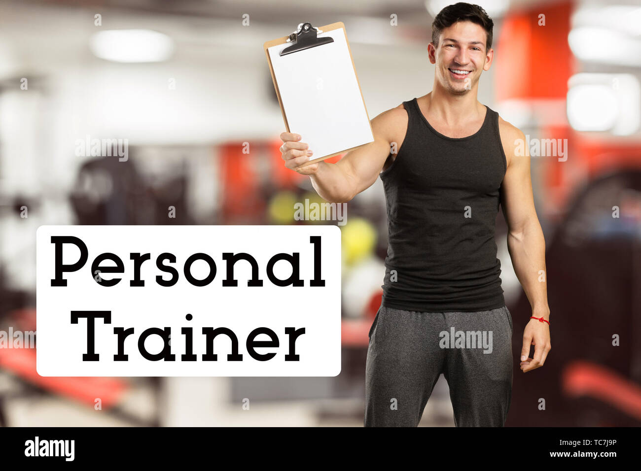 strong personal trainer Stock Photo - Alamy