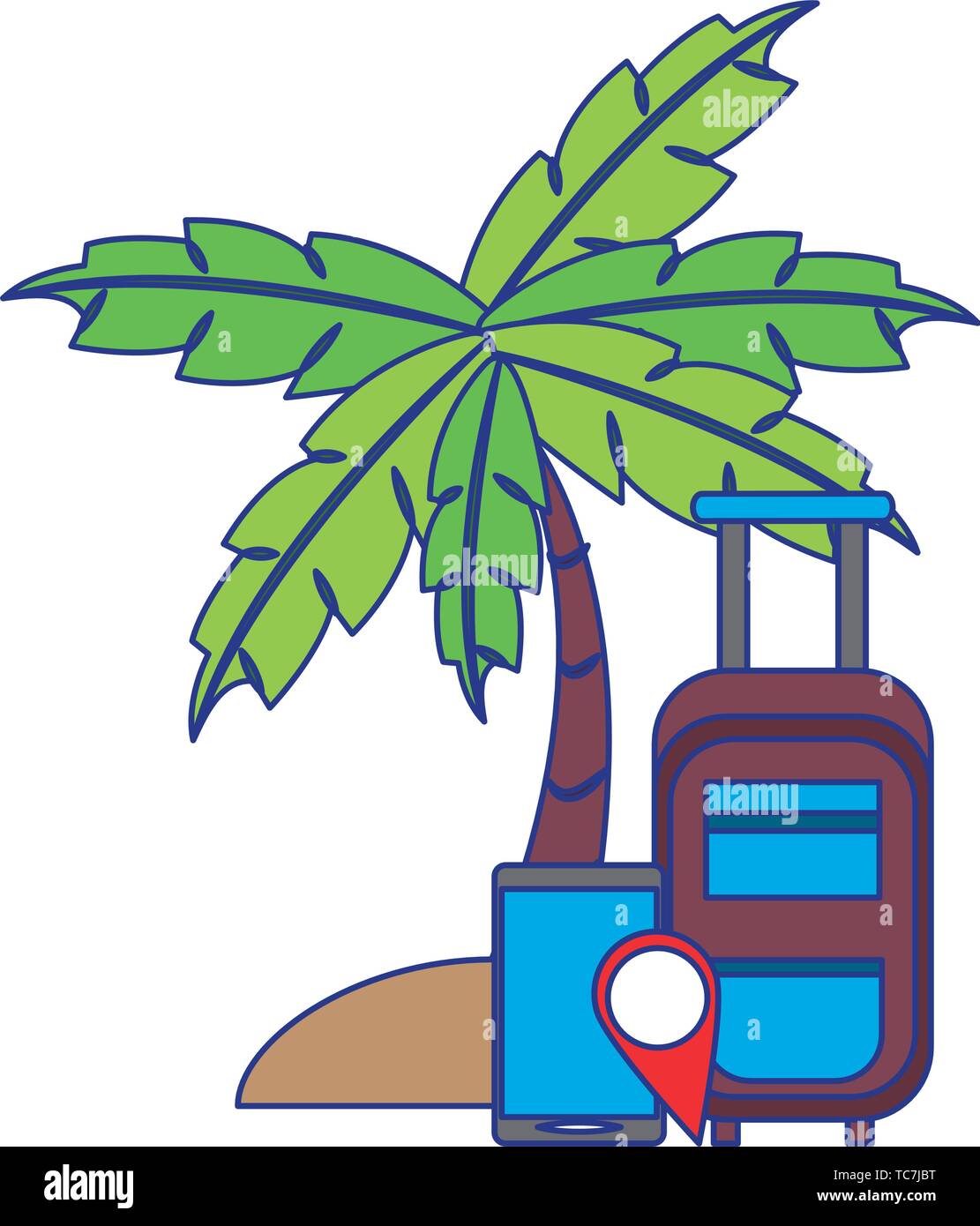 Summer travel and vacations cartoons Stock Vector Image & Art - Alamy
