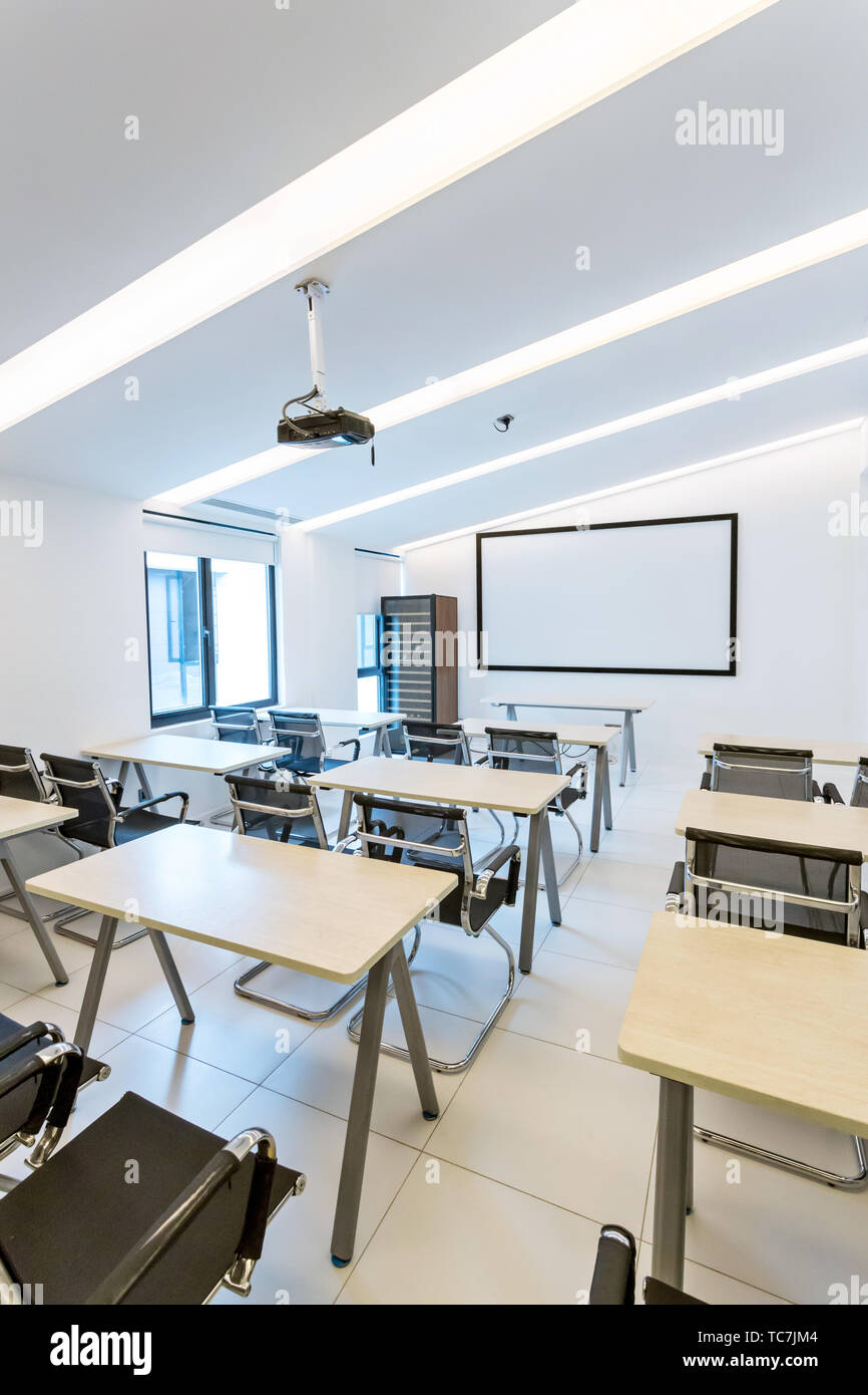 Interior of training room Stock Photo - Alamy