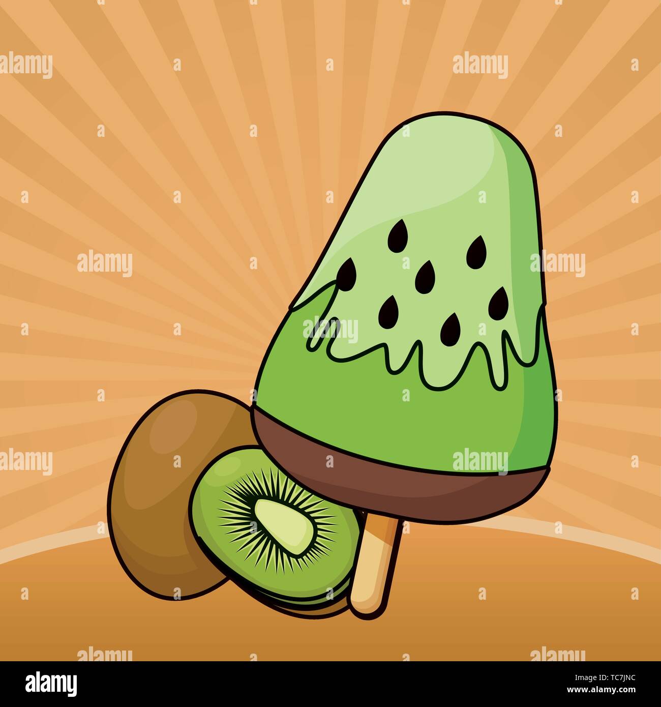 Homemade fruity ice cream Stock Vector Images - Alamy