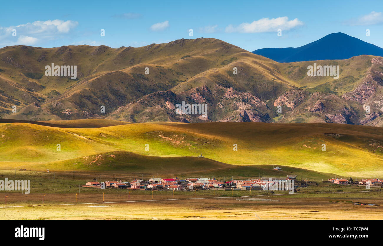 Plateau mountain village Stock Photo - Alamy