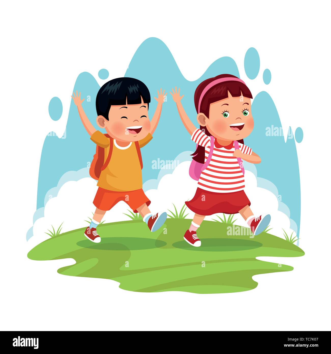 children on school field trip Stock Vector Image & Art - Alamy