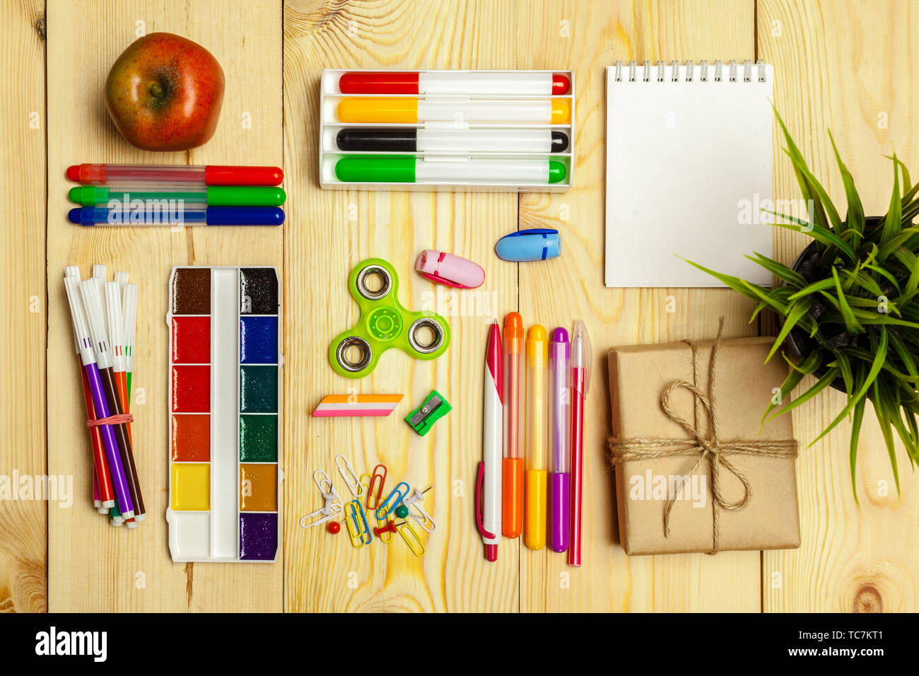 Different school supplies Stock Photo - Alamy