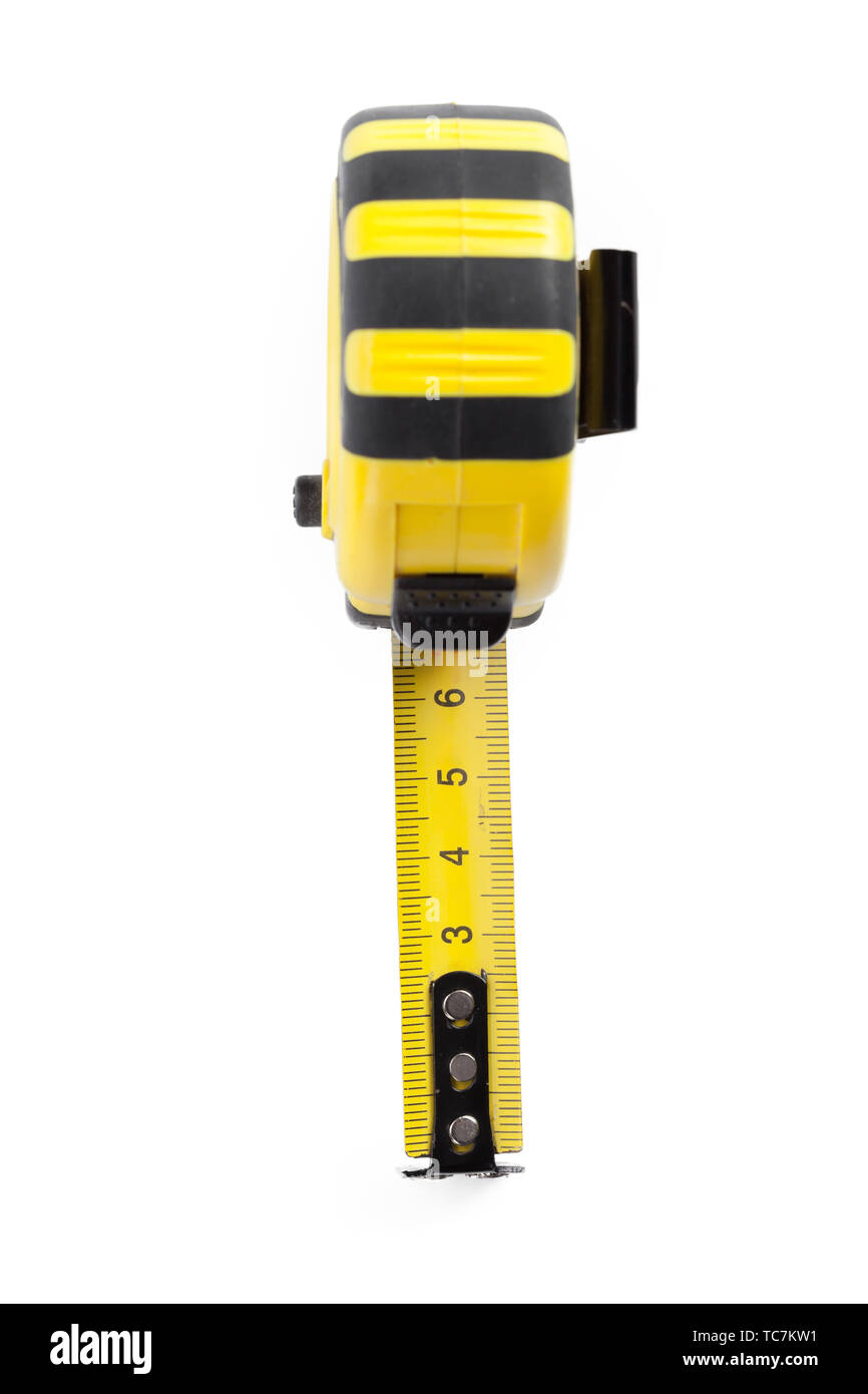 Tape measure on white background Stock Photo - Alamy