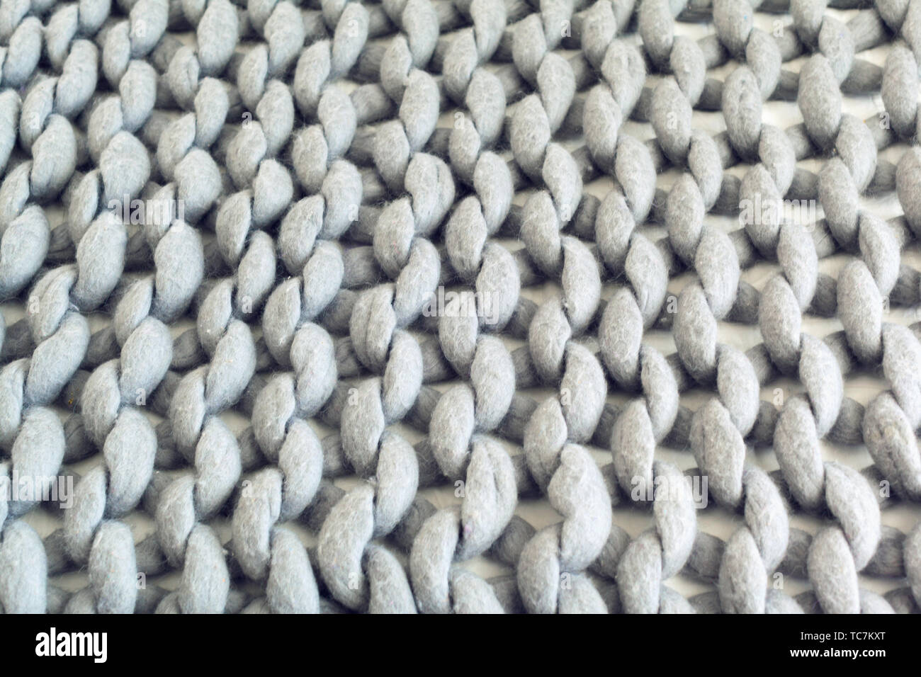 Grey knit giant plaid Stock Photo - Alamy