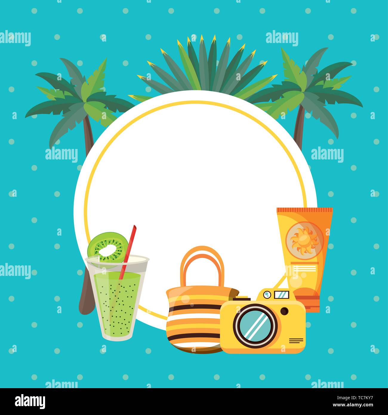 Summer and vacations blank card Stock Vector Image & Art - Alamy