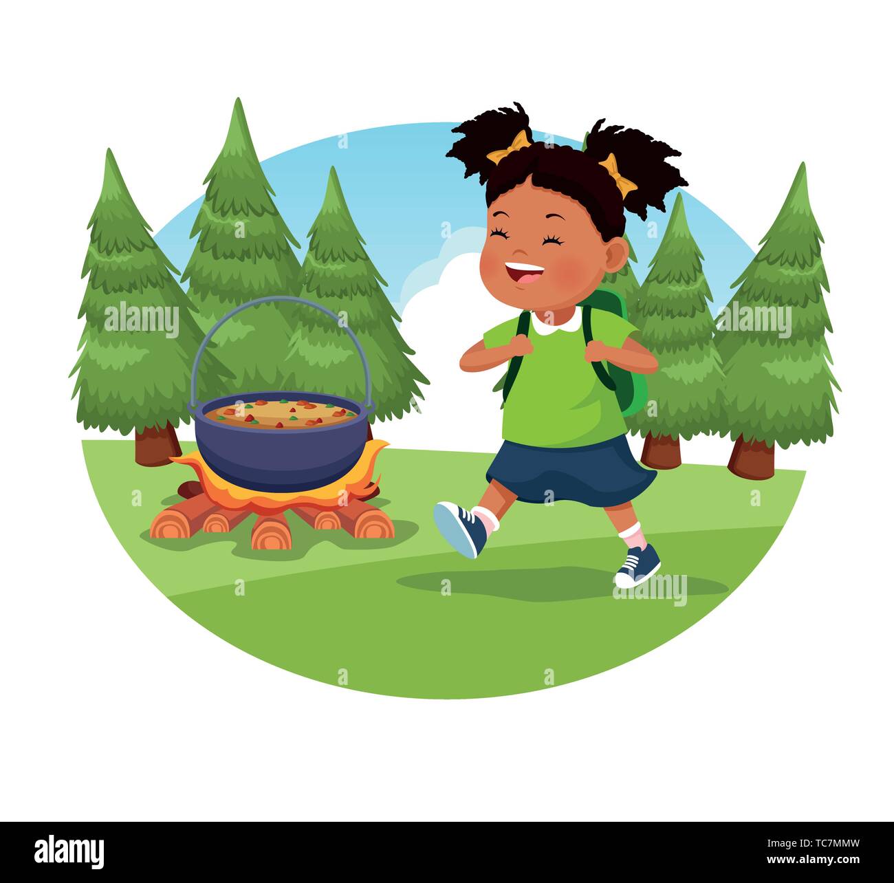 Kids field trip forest Stock Vector Images - Alamy
