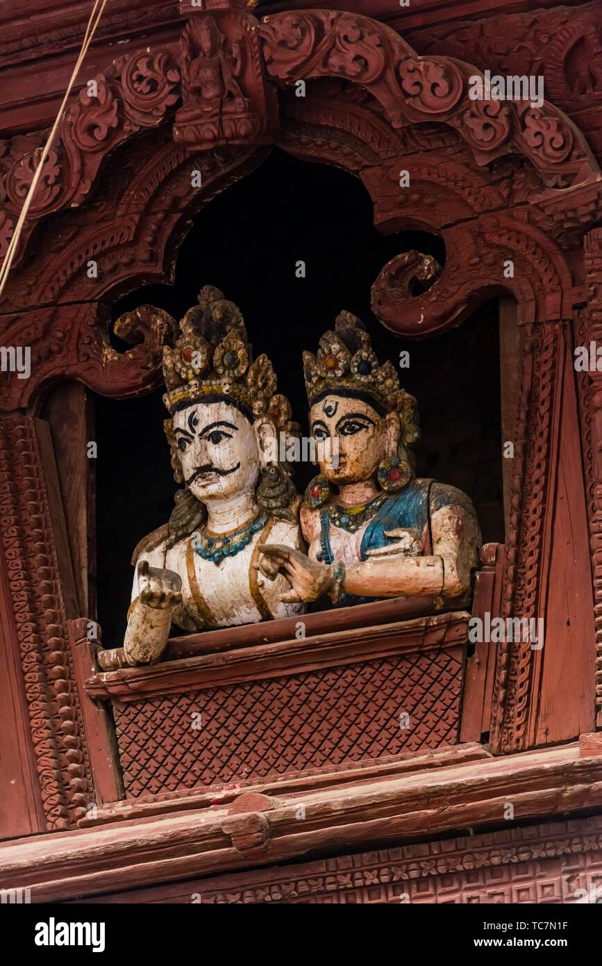 Nepal Kathmandu Shiva Parvati Temple Durbar High Resolution Stock ...